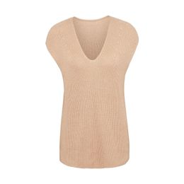 GOLDNER Damen Pullunder "Modischer Pullunder"bisquit, melange, Gr. 48, Obermaterial: 50% Baumwolle CO. 50% Polyacryl PAN., Pullover