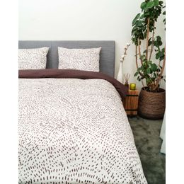 Bettwäsche Kayori, beige, Mako-Satin, Obermaterial: 100% Baumwolle, Bettwäsche, "Shima", Hergestellt aus GOTS-zertifizierter Bio-Baumwolle