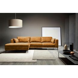 Ecksofa Trendmanufaktur, B:280cm H:80cm T:168cm, orange, 100% Polyester, Wohnzimmer, Sofas, "Luzi, wahlweise mit Schlaffunktion & Bettkasten. OTTOs
