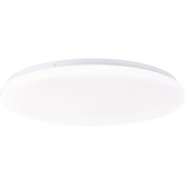 Brilliant LED Deckenleuchte "Troba", Ø 49cm H: 7cm, 1 Stk., weiß, Wohnzimmer, Leuchten, dimmbar, 4500 lm, 3000-6500 K, Fernbedienung, weiß