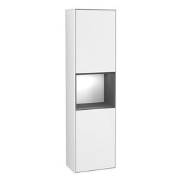 Villeroy & Boch Villeroy und Boch Finion Hochschrank G470GKGF 41,8x151,6cm, rechts, Emotion, Regal Anthracite Matt Lacquer, Glossy white lacquer