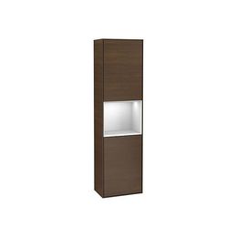 Villeroy & Boch Villeroy und Boch Finion Hochschrank F460MTGN 41,8x151,6x27cm, links, Regal White matt lacquer, Walnut veneer