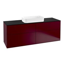Villeroy & Boch Villeroy und Boch Finion Waschtischunterschrank G32200HB 160x60,3cm, Emotion, Abdeckplatte black matt, Peony Matt