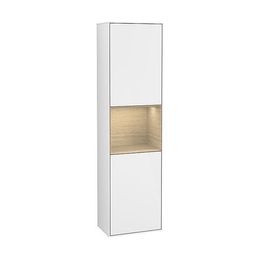 Villeroy & Boch Villeroy und Boch Finion Hochschrank G460PCGF 41,8x151,6cm, links, Emotion, Regal Oak Venerr, Glossy white lacquer
