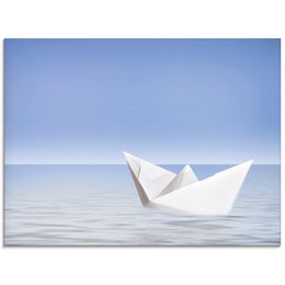 Glasbild Artland, B:60cm H:45cm, blau, Glas, Küche, Bilder, "Auf dem Meer", in verschiedenen Größen