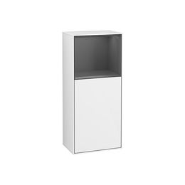 Villeroy & Boch Villeroy und Boch Finion Seitenschrank F510GKGF 41,8x93,6x27cm, rechts, Regal oben Anthracite matt, Glossy white lacquer