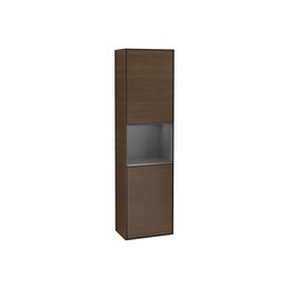 Villeroy & Boch Villeroy und Boch Finion Hochschrank G470GKGN 41,8x151,6cm, rechts, Emotion, Regal Anthracite Matt Lacquer, Walnut veneer