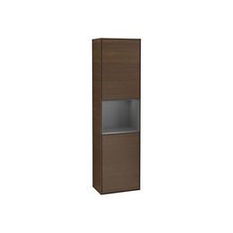 Villeroy & Boch Villeroy und Boch Finion Hochschrank F460GKGN 41,8x151,6x27cm, links, Regal Anthracite Matt Lacquer, Walnut veneer