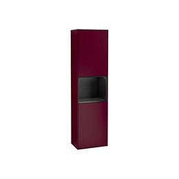 Villeroy & Boch Villeroy und Boch Finion Hochschrank G460PDHB 41,8x151,6cm, links, Emotion, Regal Black matt lacquer, Peony Matt