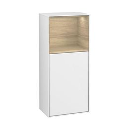 Villeroy & Boch Villeroy und Boch Finion Seitenschrank G500PCGF 41,8x93,6cm, links, Emotion, Regal oben Oak Veneer, Glossy white lacquer