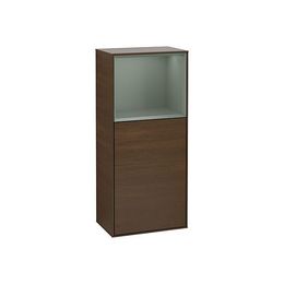 Villeroy & Boch Villeroy und Boch Finion Seitenschrank F500GMGN 41,8x93,6x27cm, links, Regal oben Olive Matt, Walnut veneer