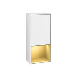 Villeroy & Boch Villeroy und Boch Finion Seitenschrank F550HFGF 41,8x93,6x27cm, rechts, Regal unten Gold matt, Glossy white lacquer