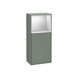 Villeroy & Boch Villeroy und Boch Finion Seitenschrank G500MTGM 41,8x93,6cm, links, Emotion, Regal oben White Matt, Olive Matt Lacquer