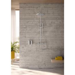 Herzbach LIVING SPA Duschs&auml;ule RB 250mm 11.988225.1.09 rund, Stabhandbrause Edelstahl