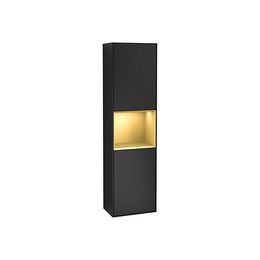 Villeroy & Boch Villeroy und Boch Finion Hochschrank F460HFPD 41,8x151,6x27cm, links, Regal Gold Matt Lacquer, Black matt lacquer