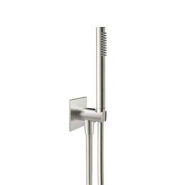 Herzbach Design iX Wannenset 17.914500.2.09 1600 mm, mit Brauseanschlussbogen, Stabhandbrause, Edelstahl geb&uuml;rstet