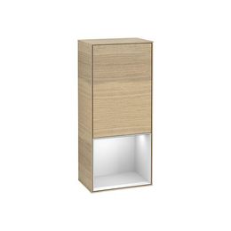 Villeroy & Boch Villeroy und Boch Finion Seitenschrank F550MTPC 41,8x93,6x27cm, rechts, Regal unten White Matt, Oak Veneer