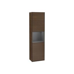 Villeroy & Boch Villeroy und Boch Finion Hochschrank G460GKGN 41,8x151,6cm, links, Emotion, Regal Anthracite Matt Lacquer, Walnut veneer