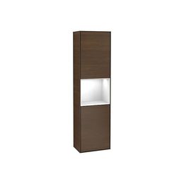 Villeroy & Boch Villeroy und Boch Finion Hochschrank F470GFGN 41,8x151,6x27cm, rechts, Regal Glossy white lacquer, Walnut veneer