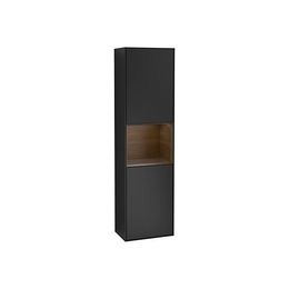 Villeroy & Boch Villeroy und Boch Finion Hochschrank G460GNPD 41,8x151,6cm, links, Emotion, Regal Walnut veneer, Black matt lacquer