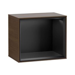 Villeroy & Boch Villeroy und Boch Finion Regalmodul F580PDGN 41,8x35,6x27cm, Regal Black Matt, Walnut veneer