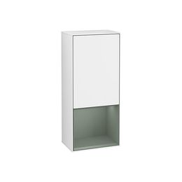 Villeroy & Boch Villeroy und Boch Finion Seitenschrank F540GMGF 41,8x93,6x27cm, links, Regal unten Olive Matt, Glossy white lacquer