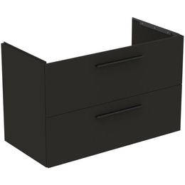 Ideal Standard i.life B M&ouml;belwaschtischunterschrank T5584NV 2 Ausz&uuml;ge Siphon links, 1000x505x630 mm, Carbongrau Matt