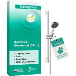 Hansgrohe Activera Select S Duschset 28045000 2 Strahlarten wassersparend+ mit Duschstange, &Oslash; 95mm, Bohrabstand 625mm, chrom
