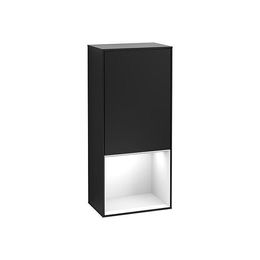 Villeroy & Boch Villeroy und Boch Finion Seitenschrank G550GFPD 41,8cm, rechts, Emotion, Regal unten Glossy White, Black matt lacquer