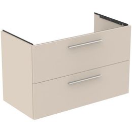 Ideal Standard i.life B M&ouml;belwaschtischunterschrank T5585NF 2 Ausz&uuml;ge Siphon rechts, 1000x505x630 mm, Sandbeige matt