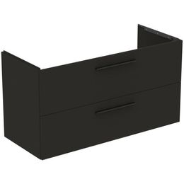 Ideal Standard i.life B M&ouml;belwaschtischunterschrank T5586NV 2 Ausz&uuml;ge Siphon links, 1200x505x630 mm, Carbongrau Matt