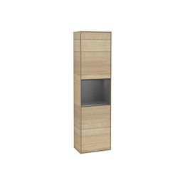 Villeroy & Boch Villeroy und Boch Finion Hochschrank G470GKPC 41,8x151,6cm, rechts, Emotion, Regal Anthracite Matt Lacquer, Oak Veneer