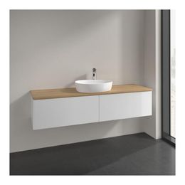 Villeroy & Boch Villeroy und Boch Antao Waschtisch-Unterschrank K36051GF 160x36x50cm, Hahnlochbohrung, Waschbeckenplattenfarbe honey oak, glossy white lacquer