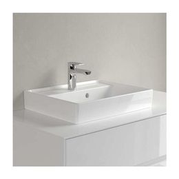 Villeroy & Boch Villeroy und Boch Collaro Waschtisch 43345GR1 mit &Uuml;berlauf, Unterseite geschliffen, 50x40cm, wei&szlig; C-plus