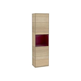 Villeroy & Boch Villeroy und Boch Finion Hochschrank F460HBPC 41,8x151,6x27cm, links, Regal Peony Matt Lacquer, Oak Veneer
