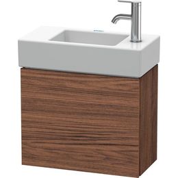 Duravit L-Cube Waschtisch-Unterschrank LC6246R2121 48x24x40cm, wandh&auml;ngend, T&uuml;r rechts, nussbaum dunkel