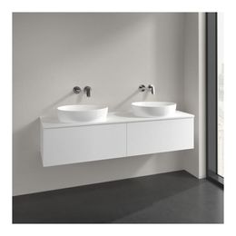 Villeroy & Boch Villeroy und Boch Antao Waschtisch-Unterschrank L39110MT 160x36x50cm, Waschbeckenplattenfarbe Lack, white matt lacquer, Mit Beleuchtung