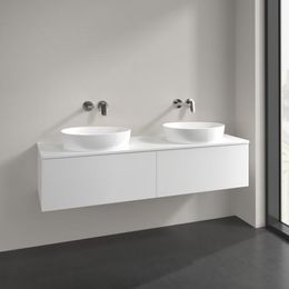 Villeroy & Boch Villeroy und Boch Antao Waschtisch-Unterschrank K39050MT 160x36x50cm, Hahnlochbohrung, Waschbeckenplattenfarbe Lack, white matt lacquer