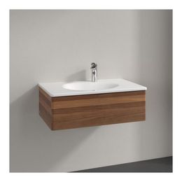 Villeroy & Boch Villeroy und Boch Antao Waschtisch-Unterschrank L01000HM 78,8x25,6x49,6cm, ohne Frontstruktur, warm walnut, Mit Beleuchtung