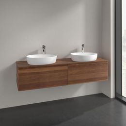 Villeroy & Boch Villeroy und Boch Antao Waschtisch-Unterschrank K39152HM 160x36x50cm, Hahnlochbohrung, Waschbeckenplattenfarbe warm walnut, warm walnut