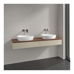 Villeroy & Boch Villeroy und Boch Antao Waschtisch-Unterschrank K17112HJ 160x19x50cm, Waschbeckenplattenfarbe warm walnut, silk grey matt lacquer