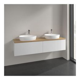 Villeroy & Boch Villeroy und Boch Antao Waschtisch-Unterschrank K39051GF 160x36x50cm, Hahnlochbohrung, Waschbeckenplattenfarbe honey oak, glossy white lacquer