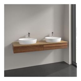 Villeroy & Boch Villeroy und Boch Antao Waschtisch-Unterschrank K17051HM 160x19x50cm, Hahnlochbohrung, Waschbeckenplattenfarbe honey oak, warm walnut