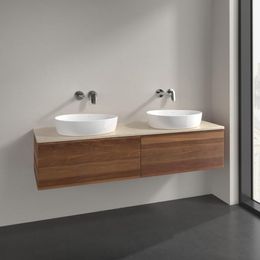 Villeroy & Boch Villeroy und Boch Antao Waschtisch-Unterschrank K39013HM 160x36x50cm, Waschbeckenplattenfarbe botticino, warm walnut