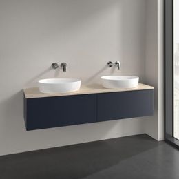 Villeroy & Boch Villeroy und Boch Antao Waschtisch-Unterschrank K39113HG 160x36x50cm, Waschbeckenplattenfarbe botticino, midnight blue matt lacquer