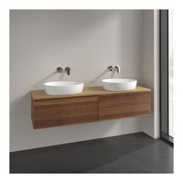 Villeroy & Boch Villeroy und Boch Antao Waschtisch-Unterschrank L39111HM 160x36x50cm, Waschbeckenplattenfarbe honey oak, warm walnut, Mit Beleuchtung
