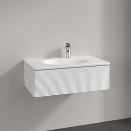 Villeroy & Boch Villeroy und Boch Antao Waschtisch-Unterschrank K01100MT 78,8x25,6x49,6cm, mit Frontstruktur, white matt lacquer