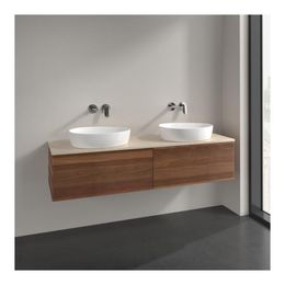 Villeroy & Boch Villeroy und Boch Antao Waschtisch-Unterschrank L39113HM 160x36x50cm, Waschbeckenplattenfarbe botticino, warm walnut, Mit Beleuchtung