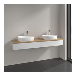 Villeroy & Boch Villeroy und Boch Antao Waschtisch-Unterschrank K17151GF 160x19x50cm, Hahnlochbohrung, Waschbeckenplattenfarbe honey oak, glossy white lacquer