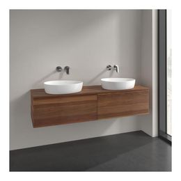 Villeroy & Boch Villeroy und Boch Antao Waschtisch-Unterschrank K39112HM 160x36x50cm, Waschbeckenplattenfarbe warm walnut, warm walnut